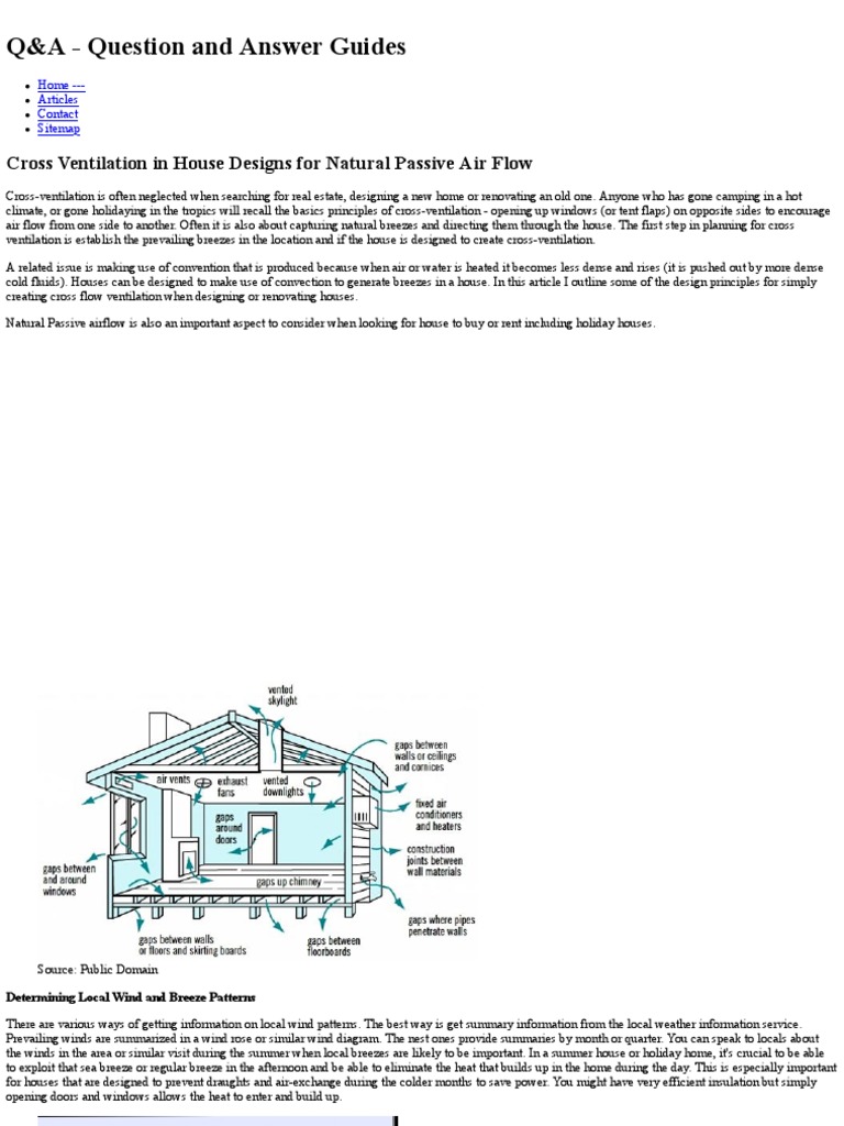 Cross Ventilation in House Designs For Natural Passive Air Flow | PDF ...