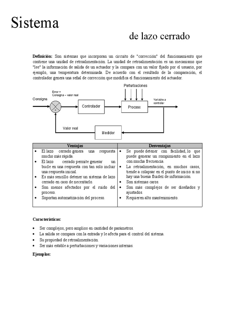 Sistema de Lazo Cerrado - Robotica | PDF | Sistema de control ...
