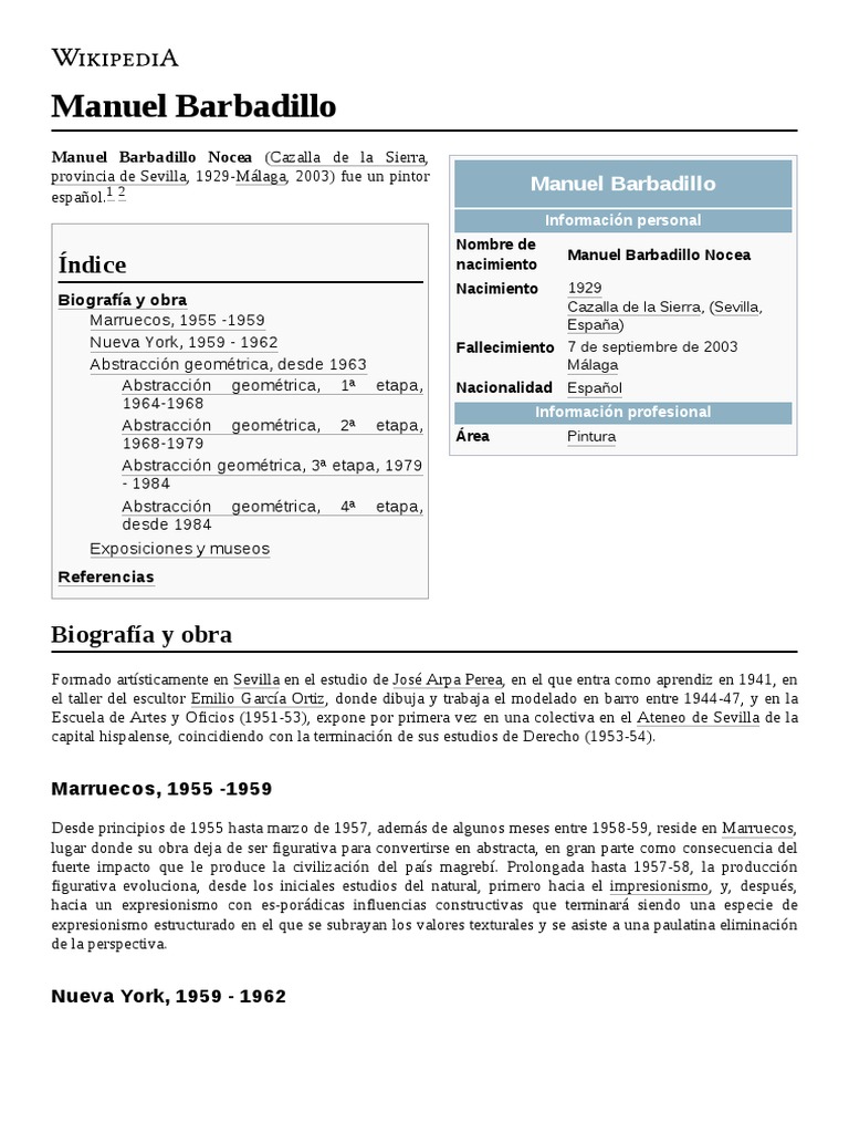 Manuel Barbadillo | PDF | Arte abstracto | Cibernética