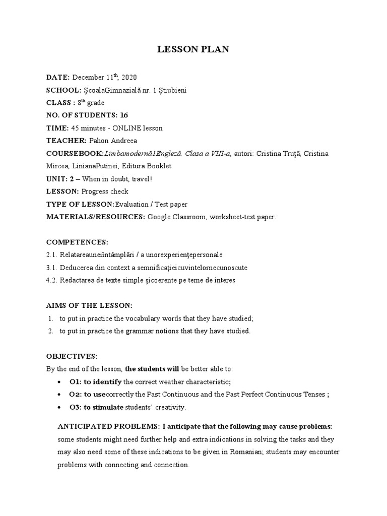 8th Grade English Evaluation Lesson Plan | PDF | Lesson Plan | Human ...