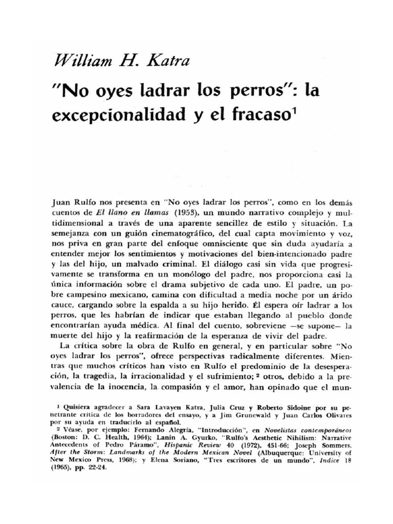 No Oyes Ladrar A Los Perros | PDF