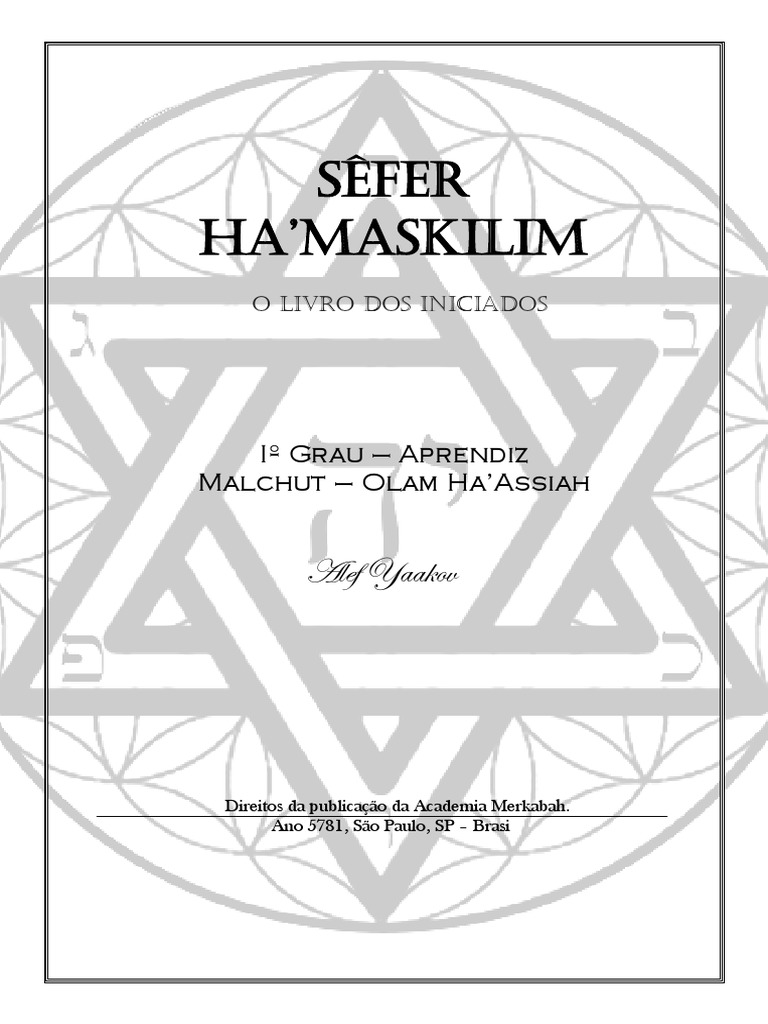 Sefer Ha'Maskilim Cap.1 - O Grande Mar | PDF | Cabala | Torá