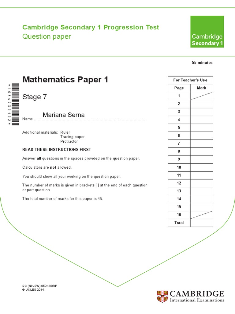 Maths Stage 7 2014 01 tcm143-372200 | Download Free PDF | Elementary ...