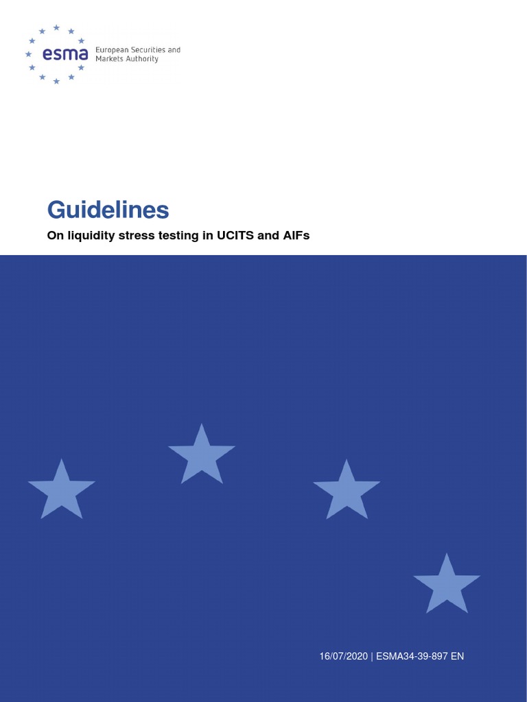 Liquidity Stress Testing Guidelines for UCITS and AIFs | PDF | Market ...