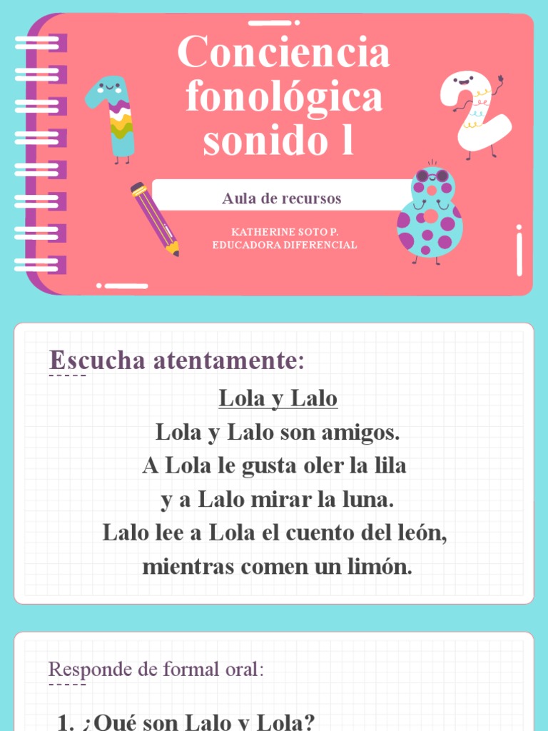 Conciencia Fonologica L | PDF | Estudios de idiomas extranjeros