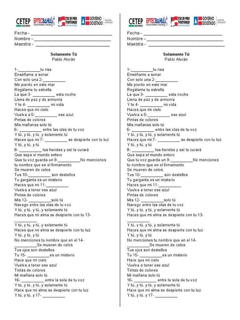 Solamente Tu - Pablo Alboran | PDF | Cielo | Naturaleza