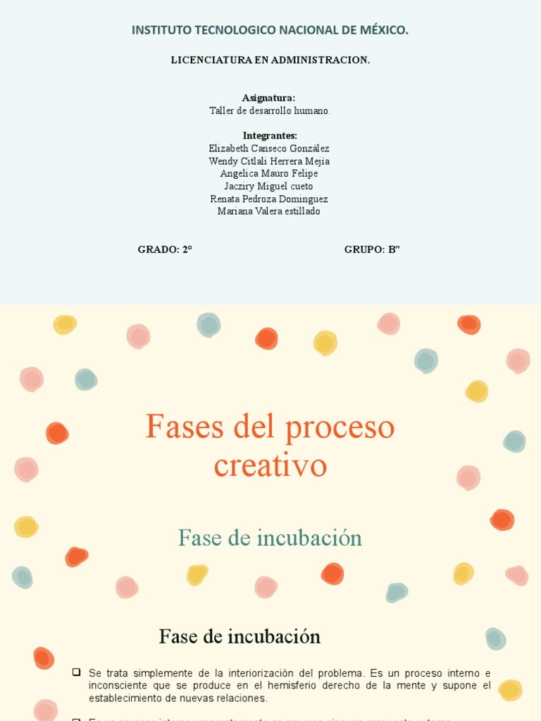 Fases Del Proceso Creativo | PDF | Mente | Las emociones