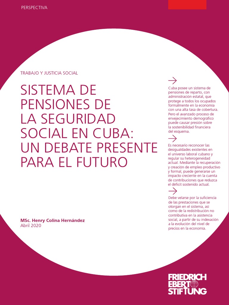 Sistema de Pensiones de La Seguridad Social en Cuba: Un Debate Presente ...