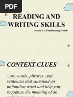 Context Clues Powerpoint | PDF | Syntax | Onomastics