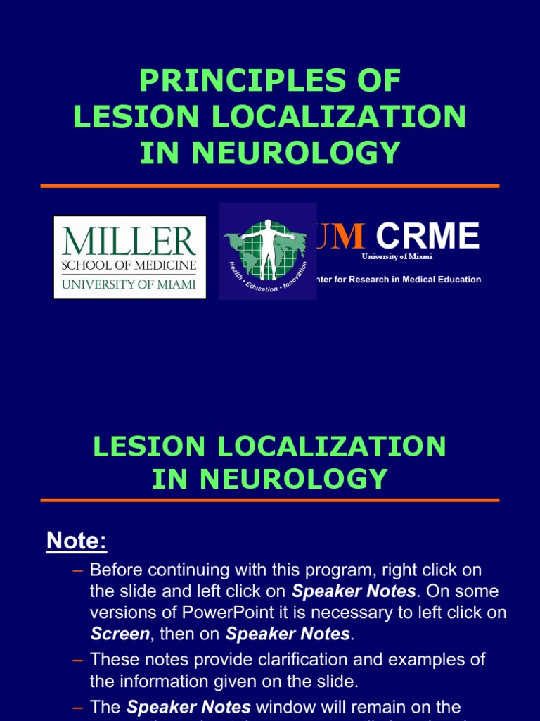Neurology Lesion Localization Guide | PDF | Peripheral Neuropathy ...