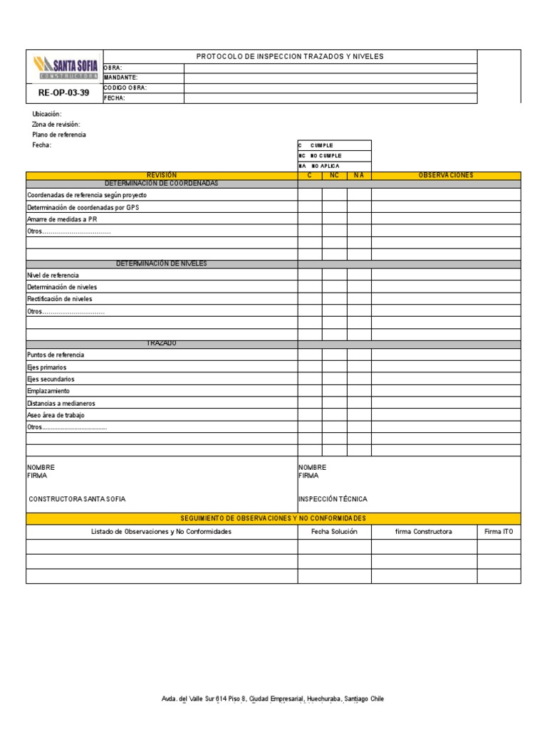 RE-OP-03-39 Trazado y Niveles | PDF