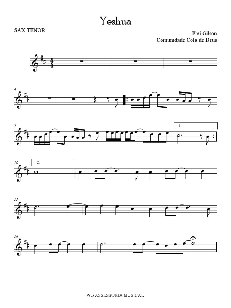 Yeshua - SAX TENOR | PDF