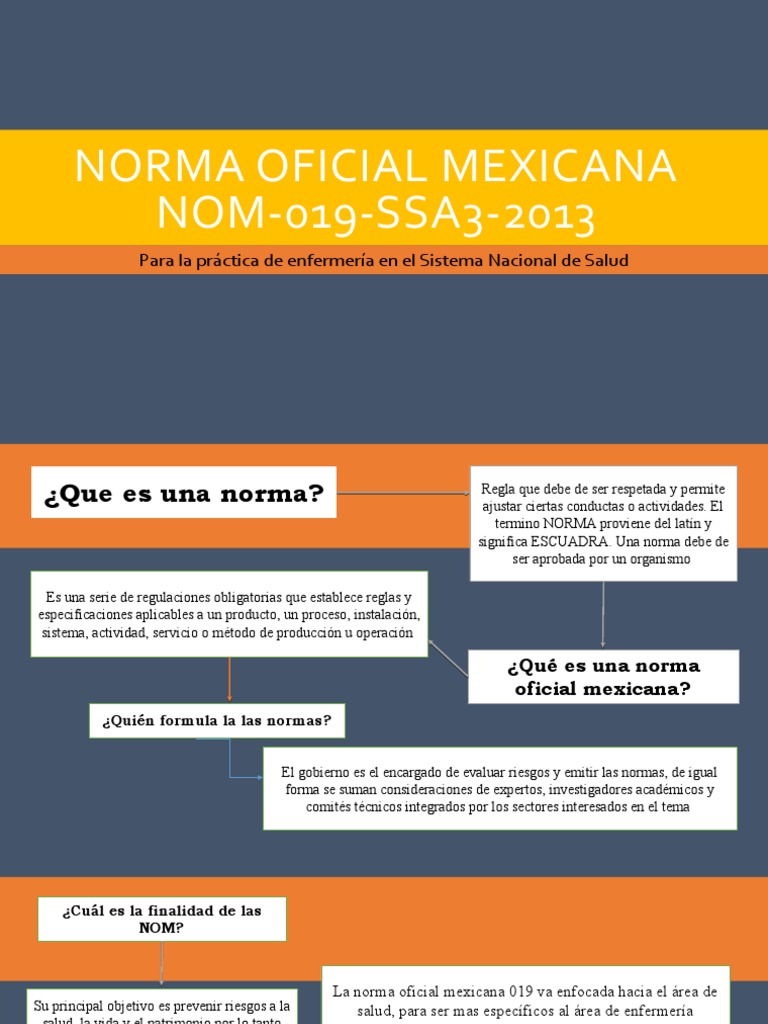 Norma Oficial Mexicana Nom 019 Ssa3 2013 | PDF | Enfermería | Cuidado ... Norma Oficial Mexicana Nom 019 Ssa3 2013 | PDF | Enfermería | Cuidado ...