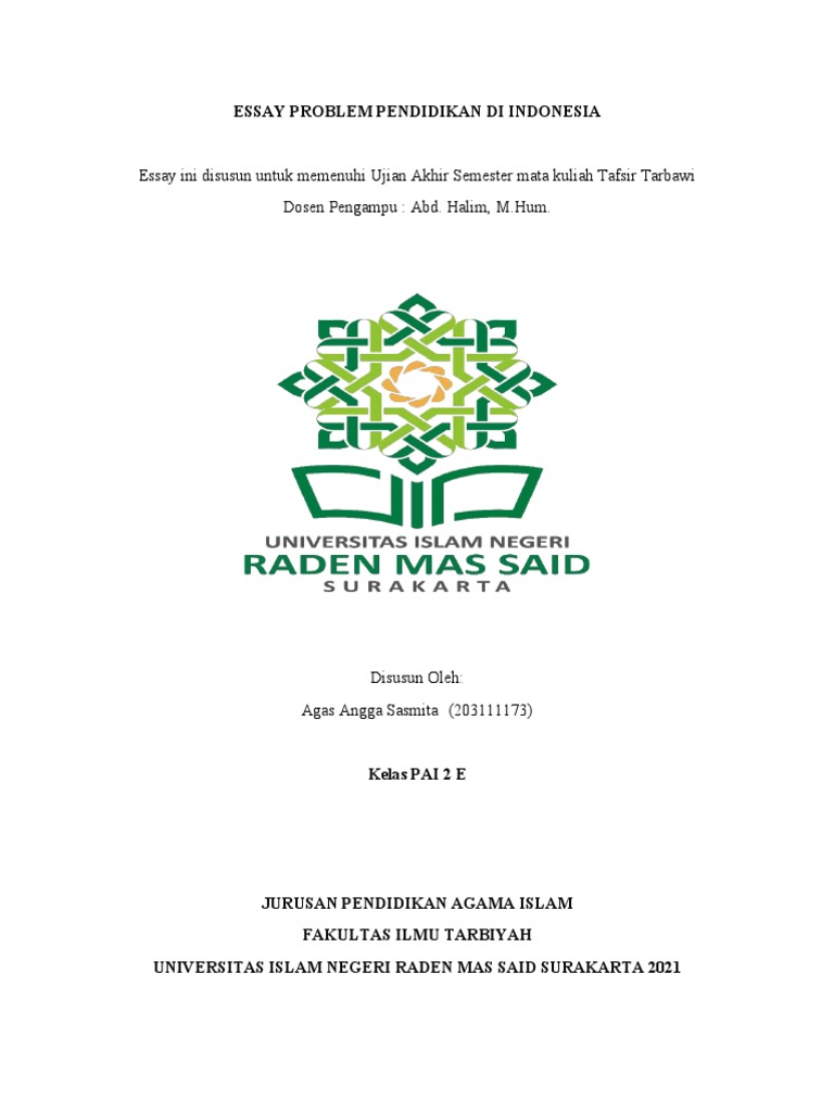 Agas Angga Sasmita - UAS Essay | PDF