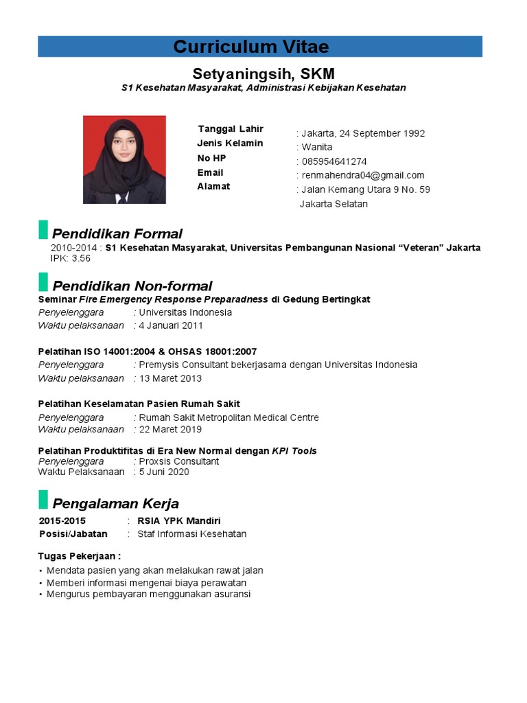 Salin-CV SETYANINGSIH-dikonversi | PDF