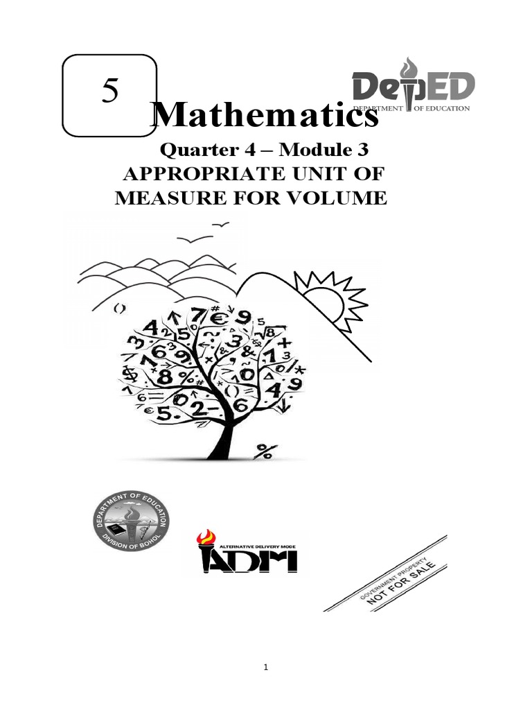 Mathematics: Quarter 4 - Module 3 Appropriate Unit of Measure For ...