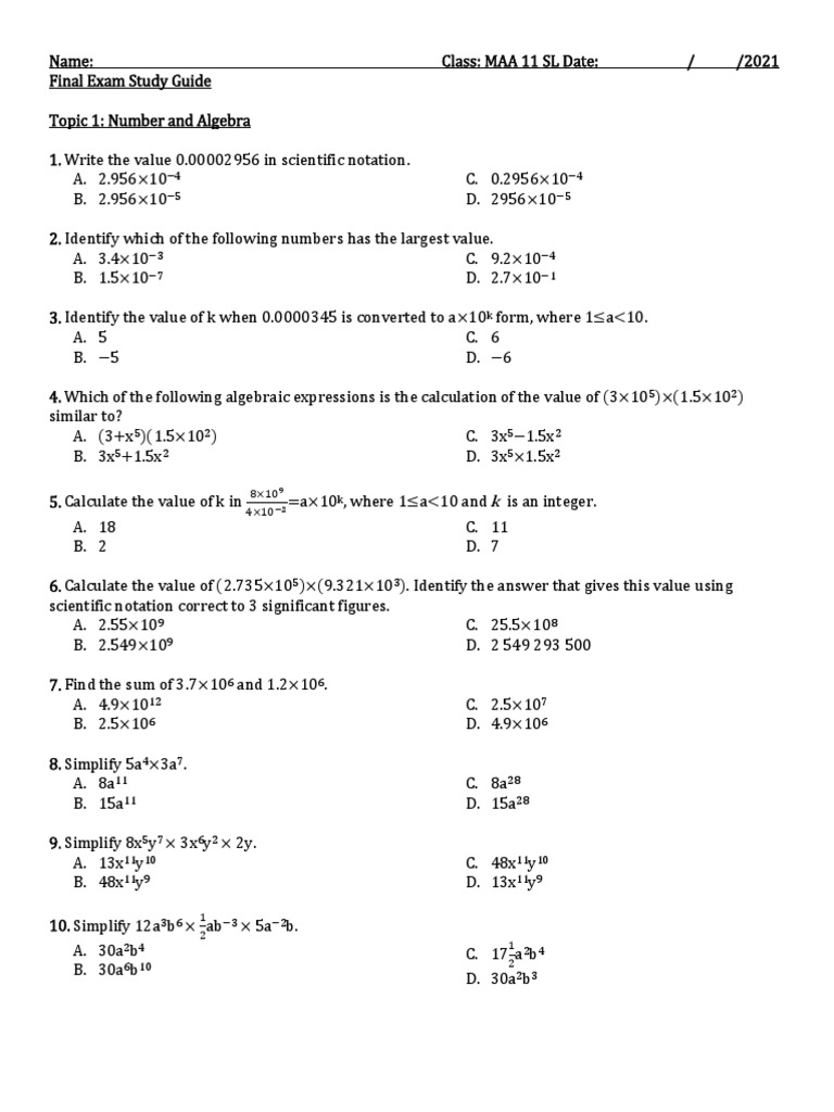Final Exam Study Guide | PDF | Asymptote | Function (Mathematics)