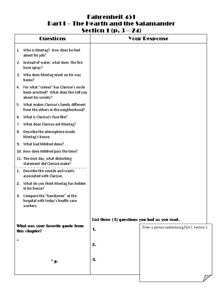 Fahrenheit 451 Part 1 Study Guide | PDF | Social Science | Philosophy