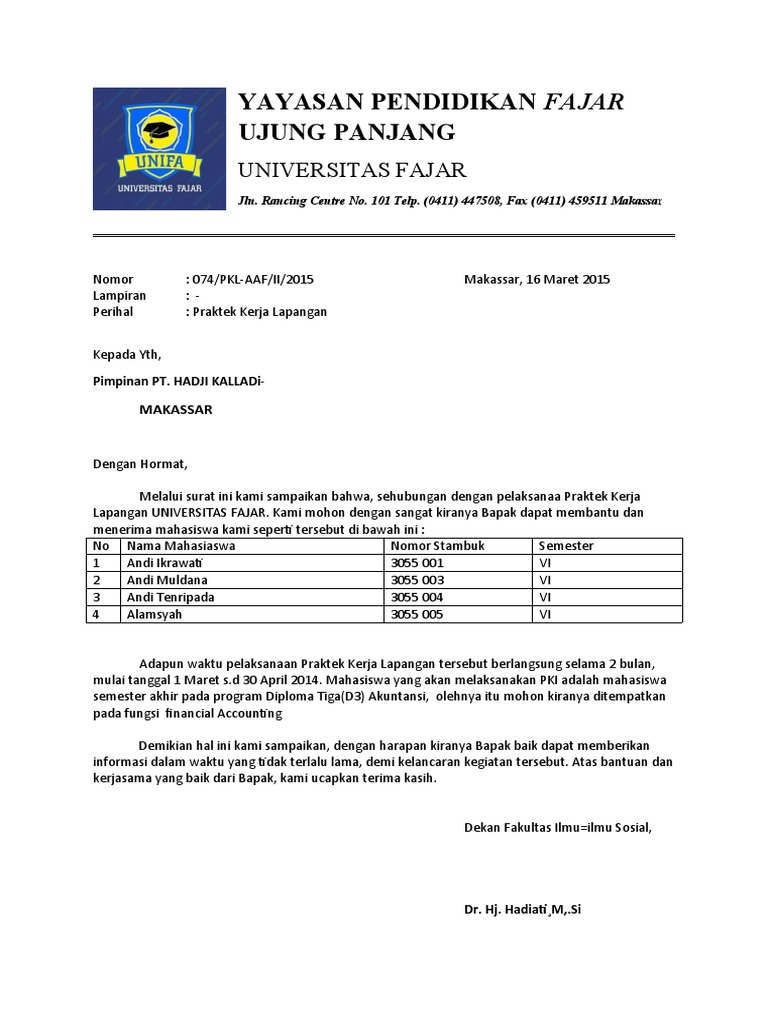File Master Surat (MR - Word) | PDF