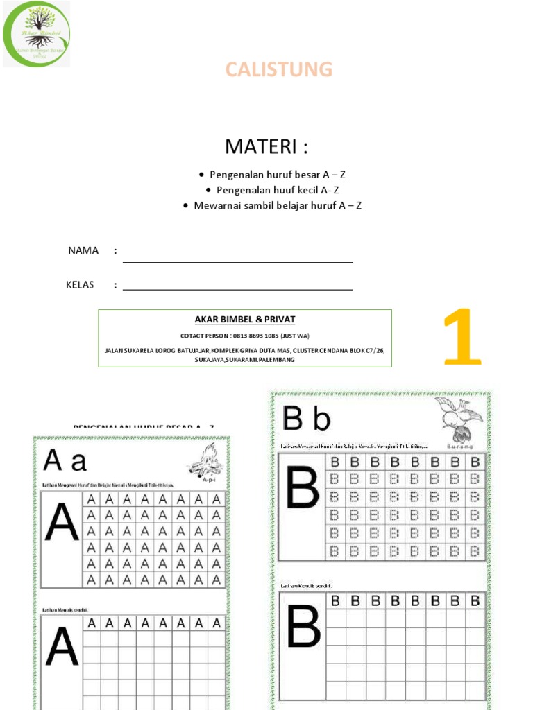 Materi Calistung untuk Anak TK | PDF