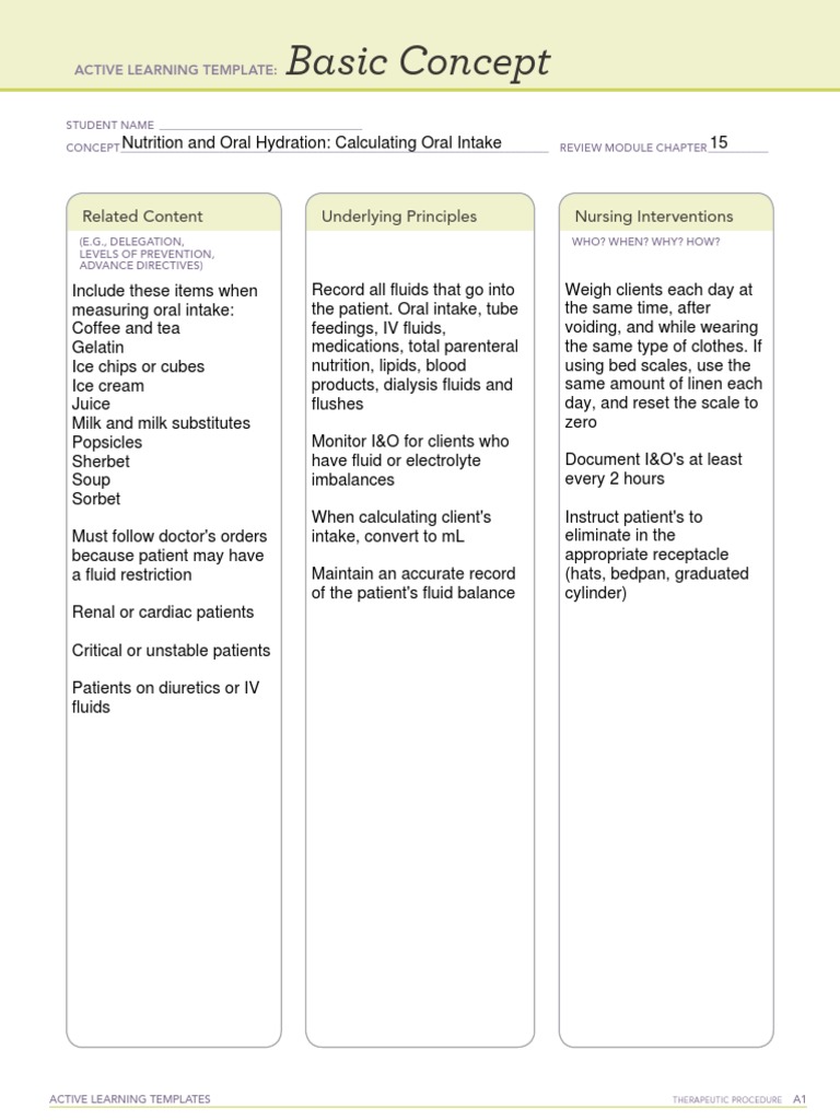 Calculating Oral Intake | PDF | Clinical Medicine | Health Care