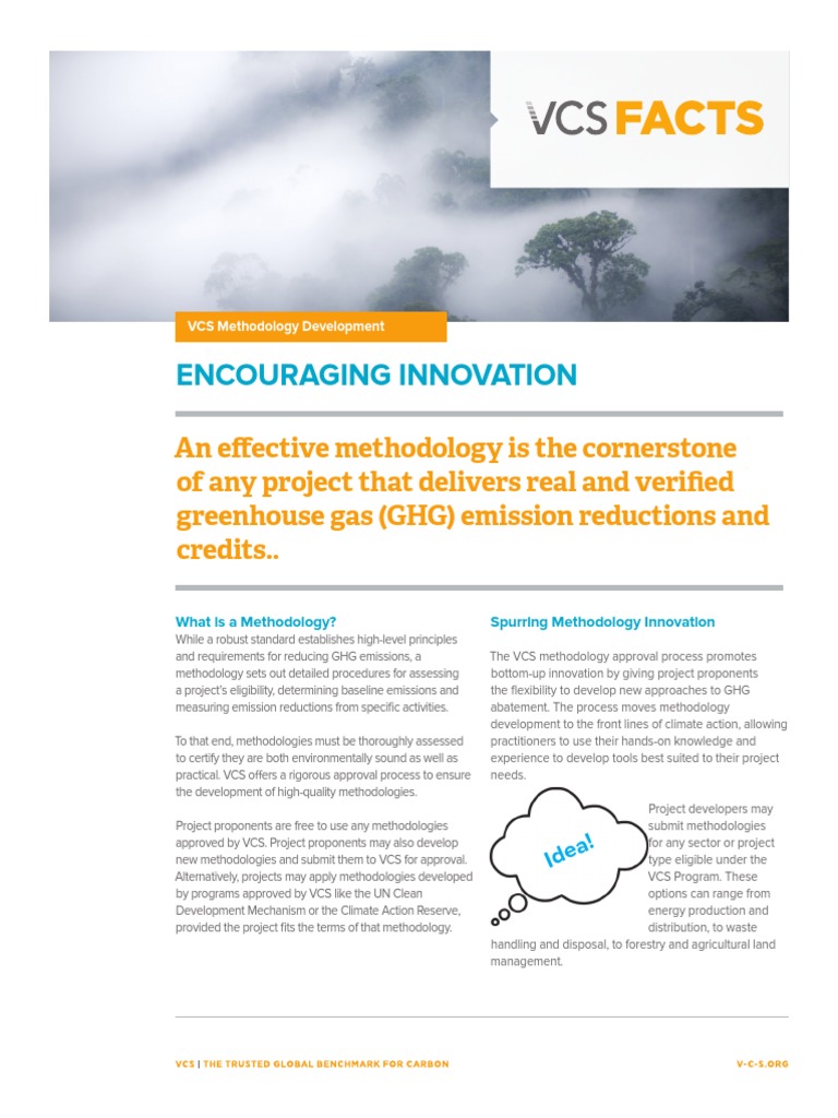 VCS Methodology Development VCS - MAP - FactSheet - 2014 | PDF ...