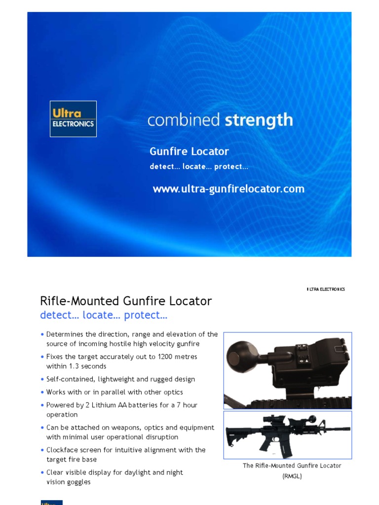 Ultra Electronics Gunfire Locator | PDF | Military Technology | Equipment