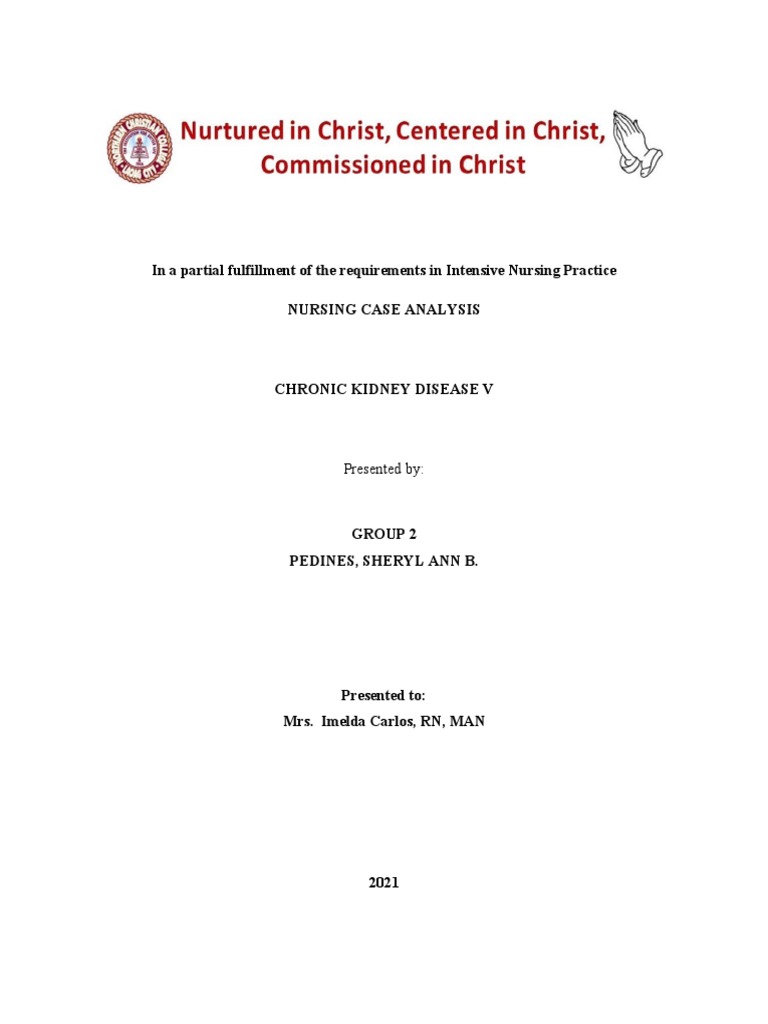 Introduction Case Study | PDF | Chronic Kidney Disease | Chronic Condition