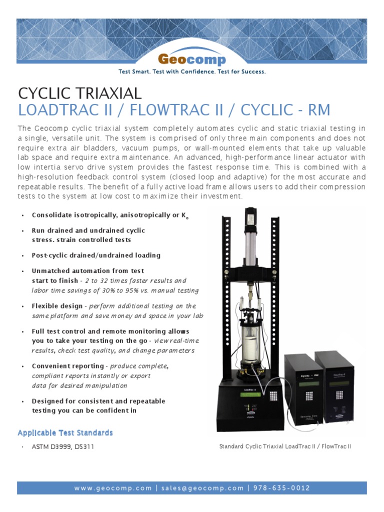 Cyclic Triaxial: Loadtrac Ii / Flowtrac Ii / Cyclic - RM | PDF | Automation | Control Theory