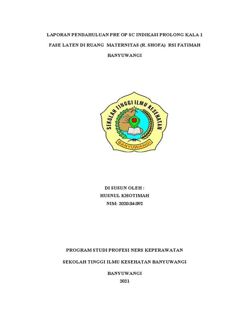 Indikasi dan Asuhan Pre Operasi SC | PDF