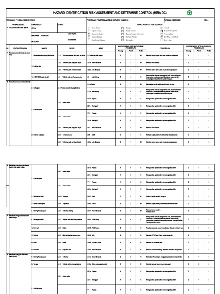 JSA - Tangki Timbun PTAIT | PDF