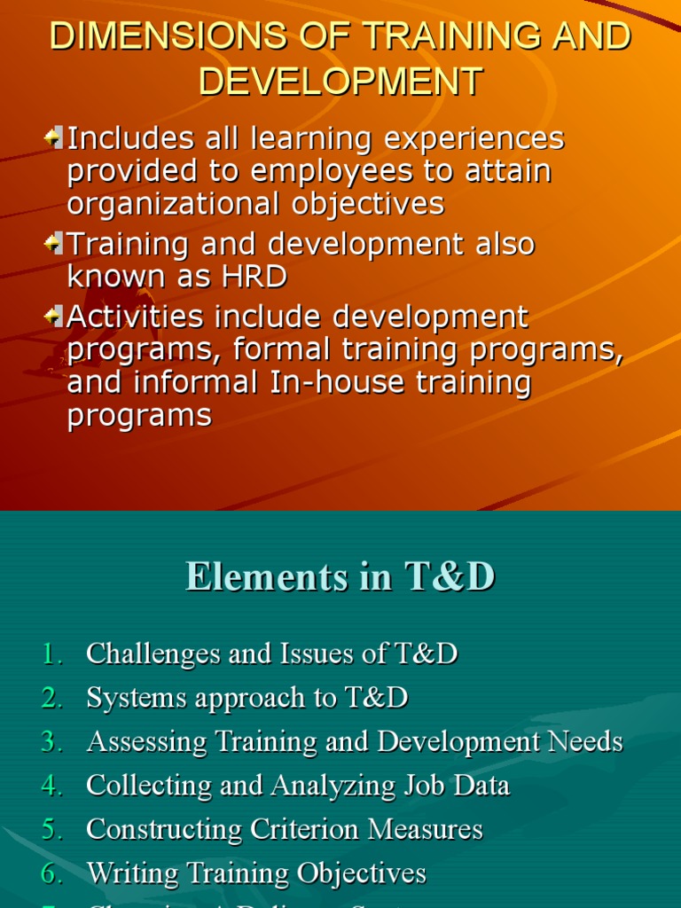Dimensions of Training and Development | PDF | Competence (Human ...