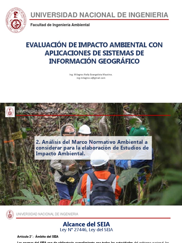 Evaluación del marco normativo aplicable a la actualización de estudios de impacto ambiental ...