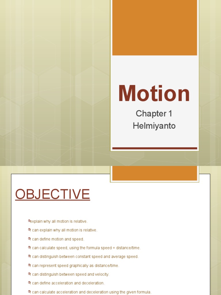 Motion PPT (Summary) | PDF | Acceleration | Speed