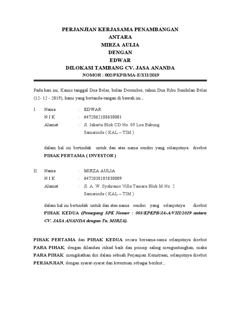 Draft SPK Investor | PDF