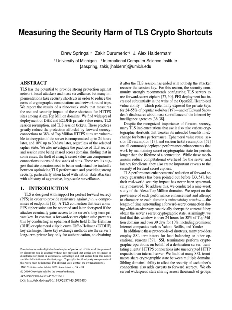 TLS Crypto | PDF | Transport Layer Security | Cryptography