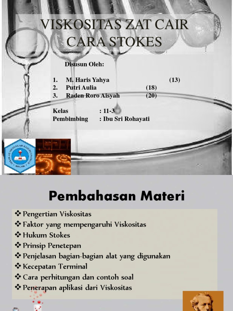 VISKOSITAS ZAT CAIR MENURUT HUKUM STOKES | PDF