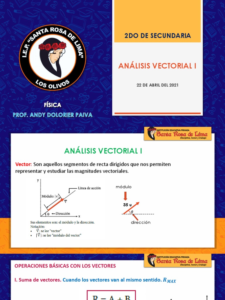 Análisis Vectorial I | PDF | Vector Euclidiano | Álgebra