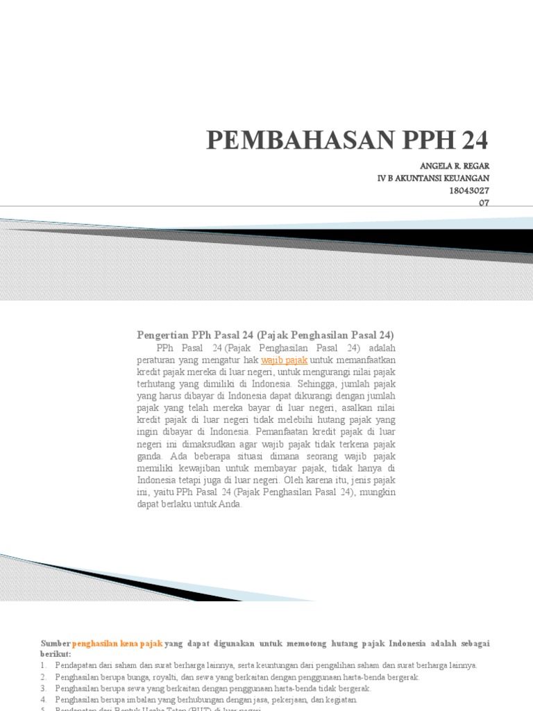 Pembahasan PPH 24 | PDF