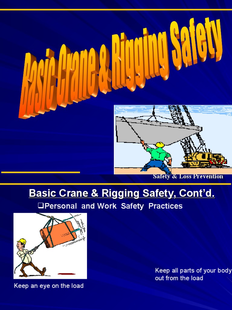 Crane & Rigging Safety | PDF | Crane (Machine) | Manufactured Goods