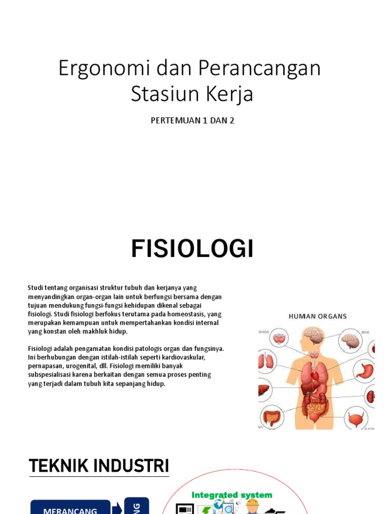 Fisiologi dalam Ergonomi Stasiun Kerja | PDF