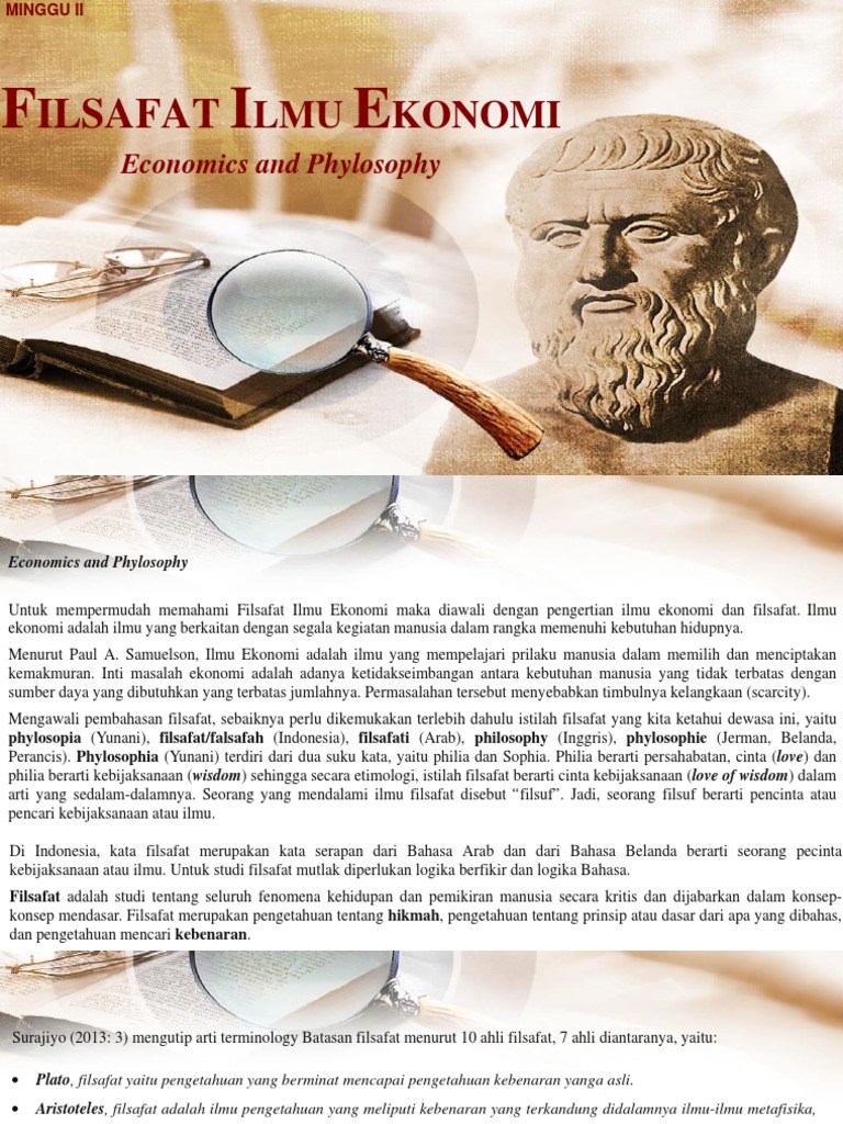 FILSAFAT ILMU EKONOMI (Economics Phylosophy) Minggu Ke-2 | PDF