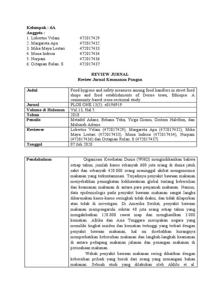 Kelompok 6A - Review Jurnal | PDF | Sains & Matematika