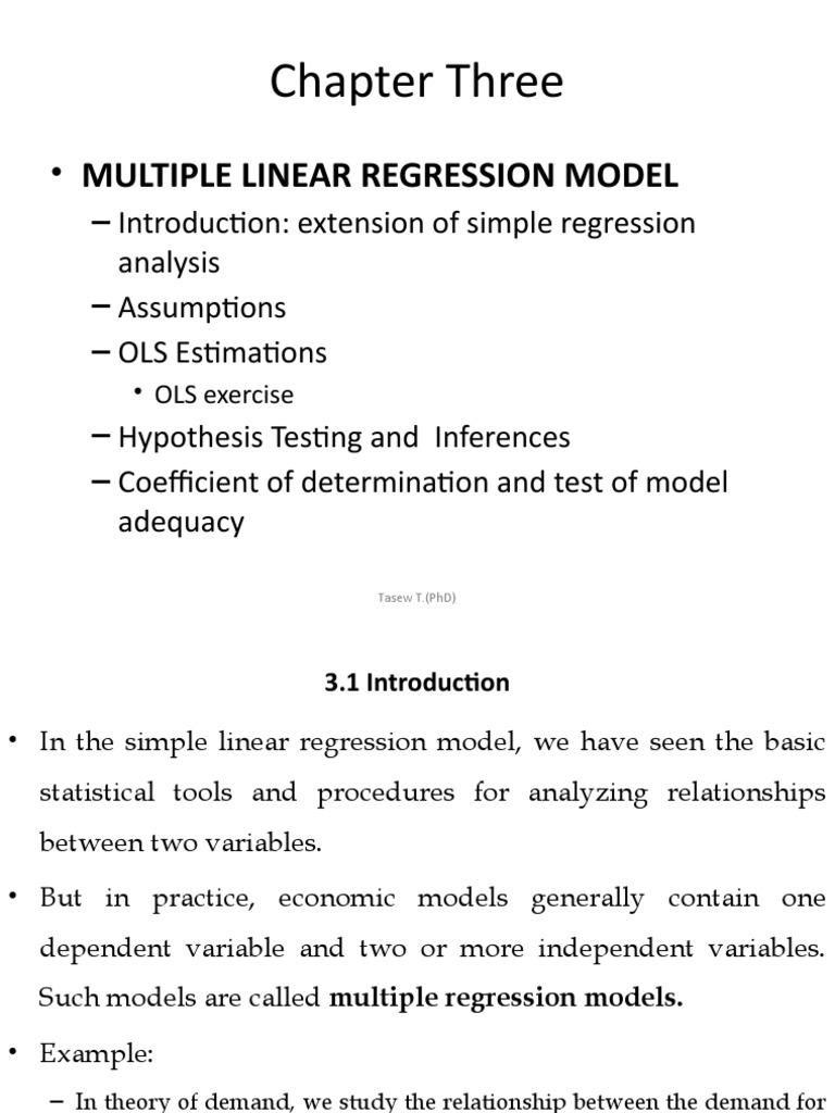Chapter 4 Multiple Regression Model | PDF | Multicollinearity | Linear Regression