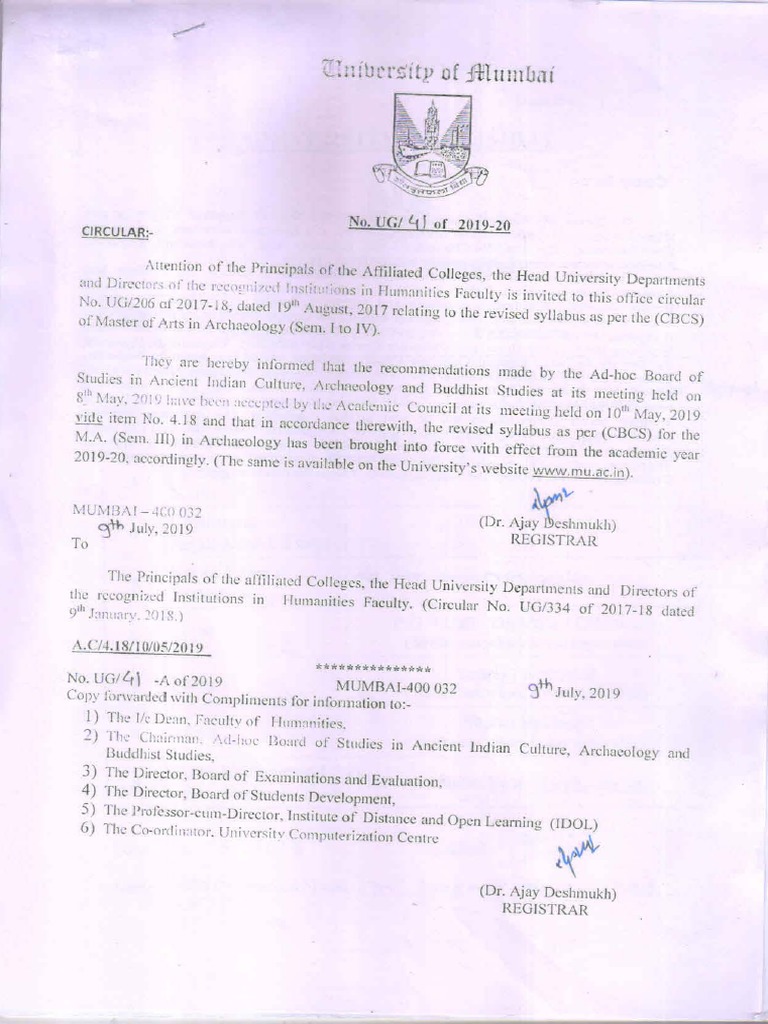 4.18 MA Archaeo Syllabus Revised Numismatics Epigraphy MAK | PDF