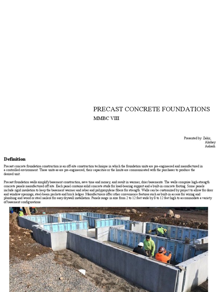 Precast Concrete Foundations | PDF | Precast Concrete | Foundation ...