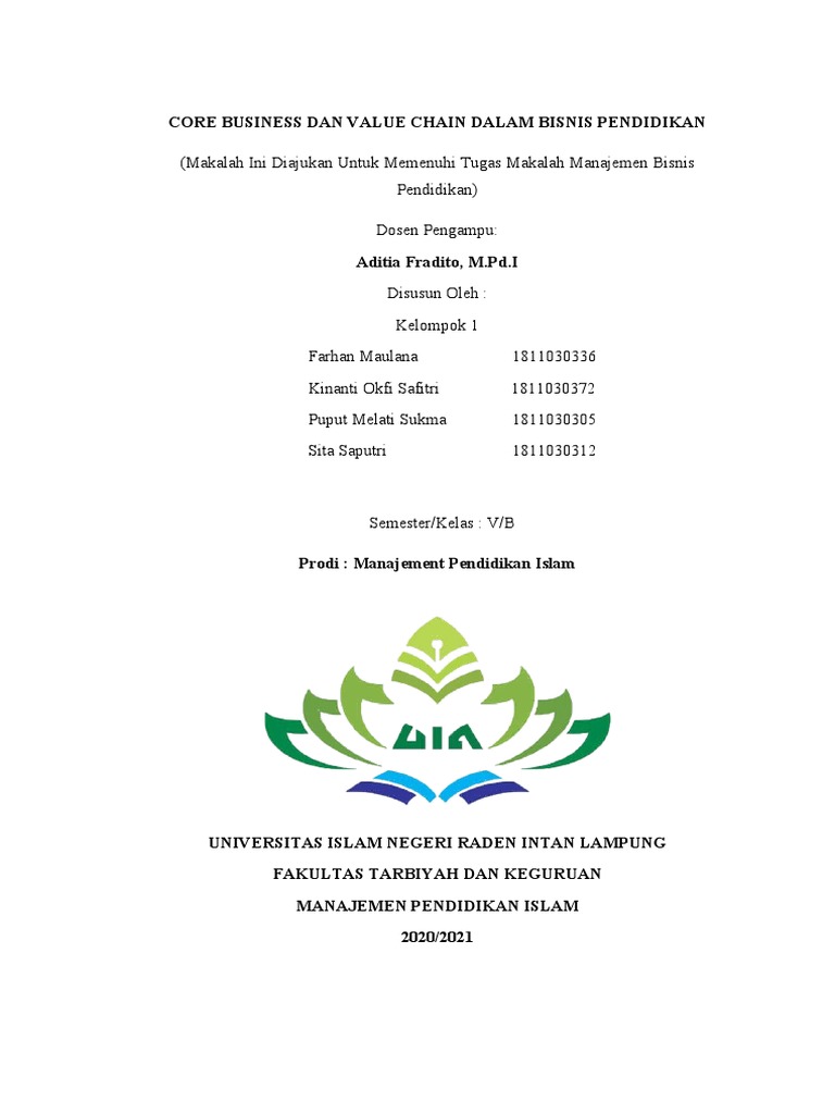 Core Business Dan Value Chain Dalam Bisnis Pendidikan | PDF | Bisnis