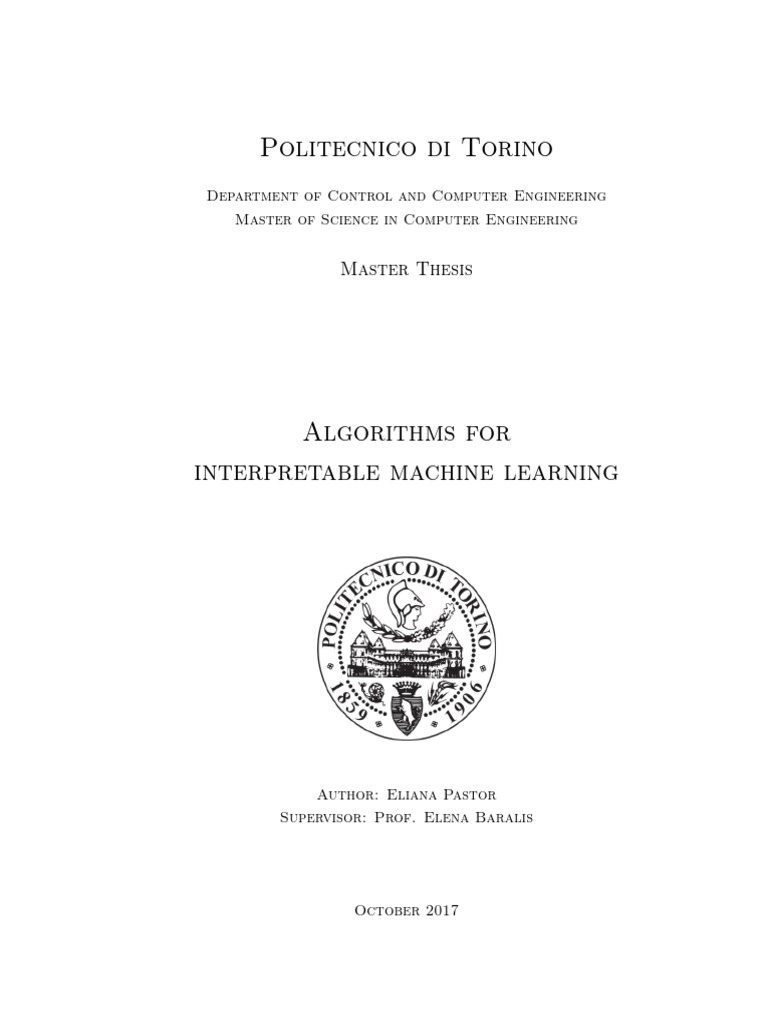 Algorithms For Interpretable Machine Learning | PDF | Machine Learning | Statistical Classification