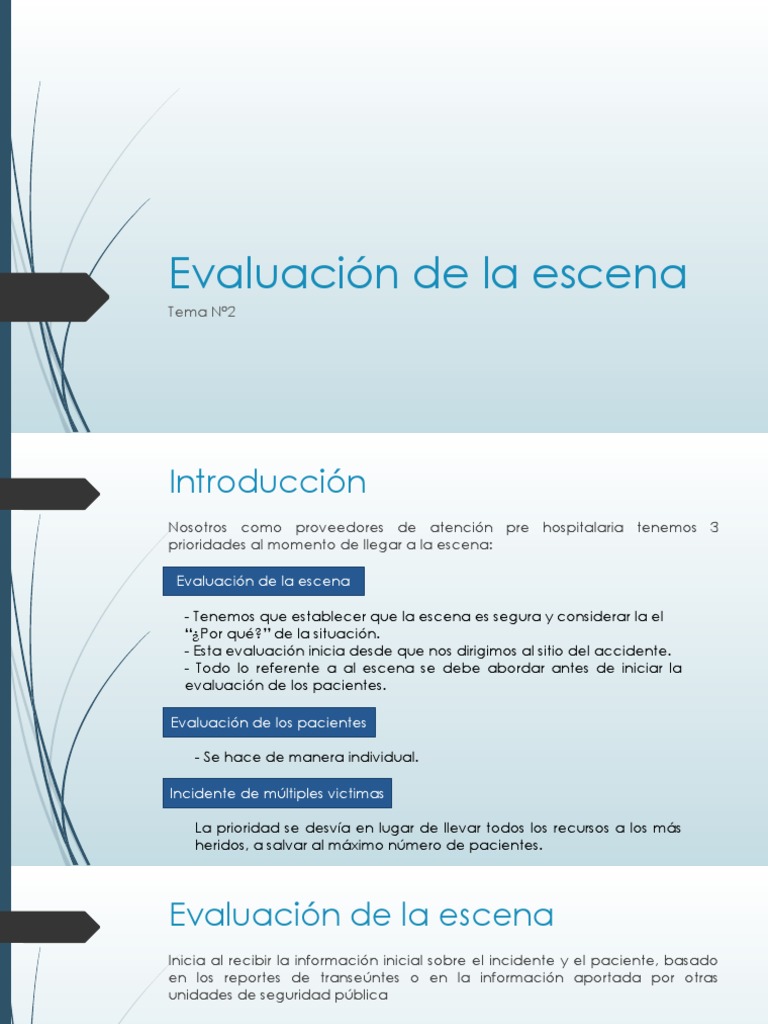 Evaluación de La Escena | PDF | Bienestar | Medicina Evaluación de La Escena | PDF | Bienestar | Medicina