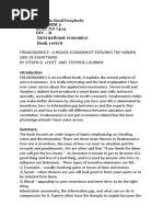 Freakonomics - The Book That Made Me Question Everything | PDF